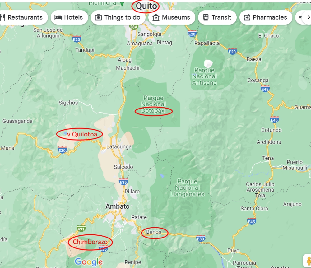 Cotopaxi National Park Map